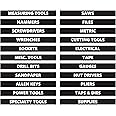 Amazon.com : Toolbox Magnetic Labels – Black | 0.5”H x 4.5”W Size | 22 ...