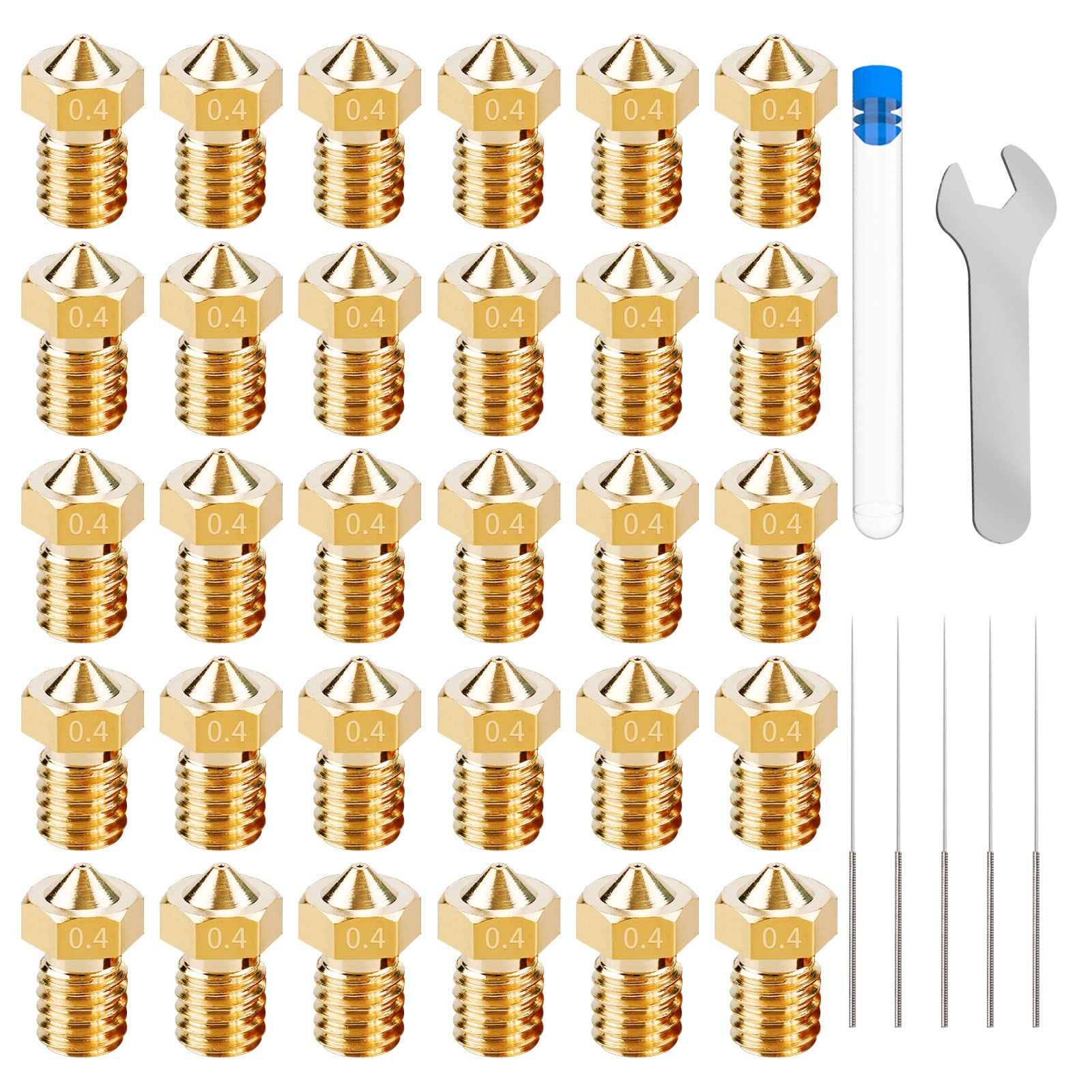 Mua 3D Drucker Düsen 0,4 mm Messing Düse Nozzle Nozzle Set,Extruder Druckkopf Für 1,75 mm ...