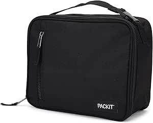 PackIt Freezable Classic Lunch Box, Black + Free Shipping