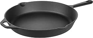 Amazon Basics Pre-Seasoned Cast Iron Skillet Pan, 15 Inch : Amazon.ca: Home