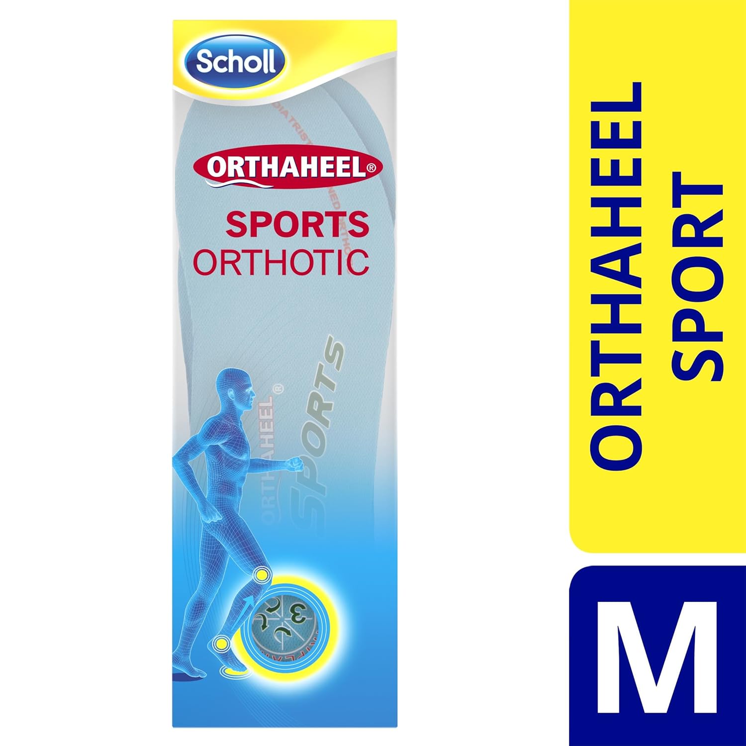 Scholl Orthaheel Sports Orthotic Insoles, Medium, UK Shoe Size 7-9 ...