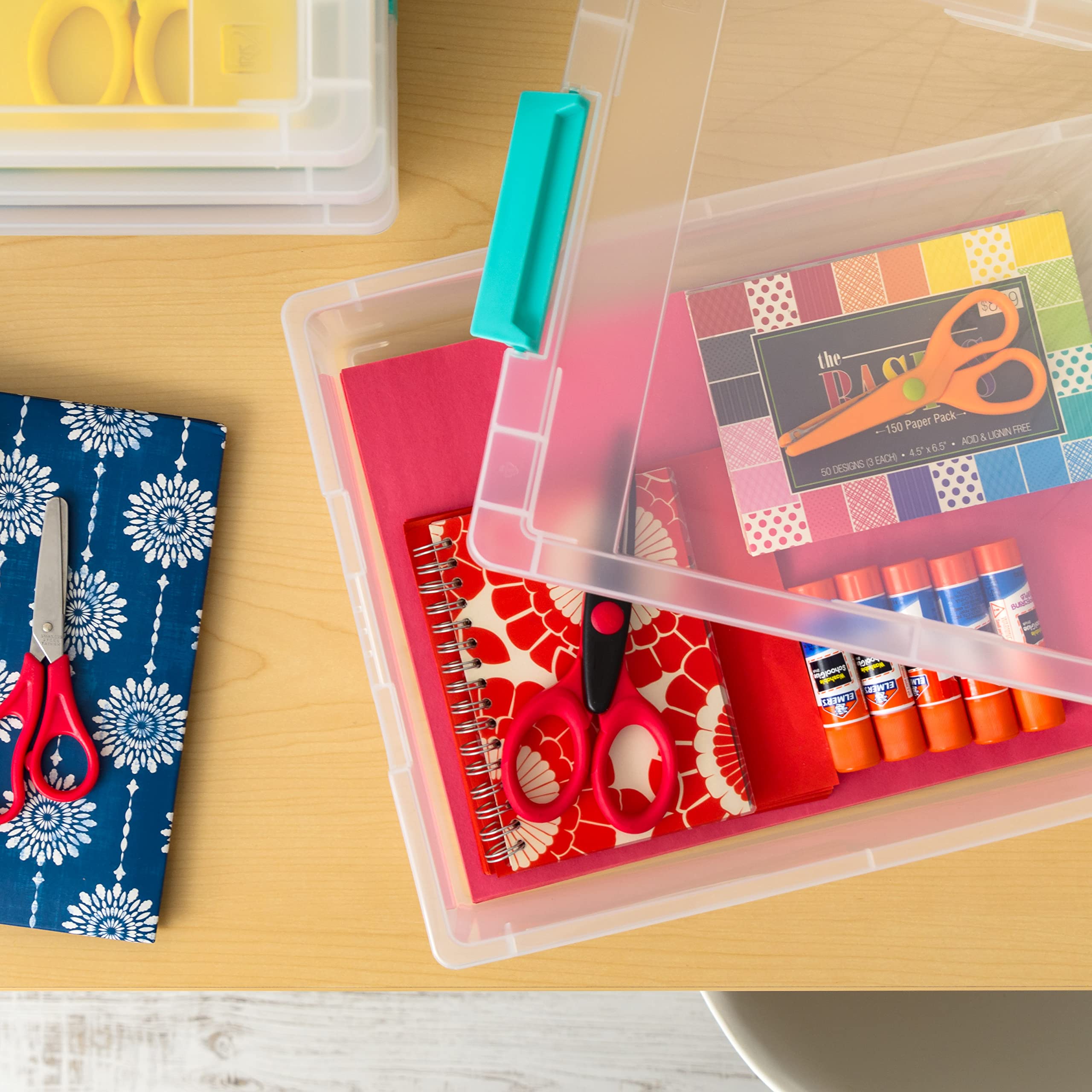 Mua IRIS USA 6 Qt. Plastic Storage Bins Containers with Lids, 4 Pack ...