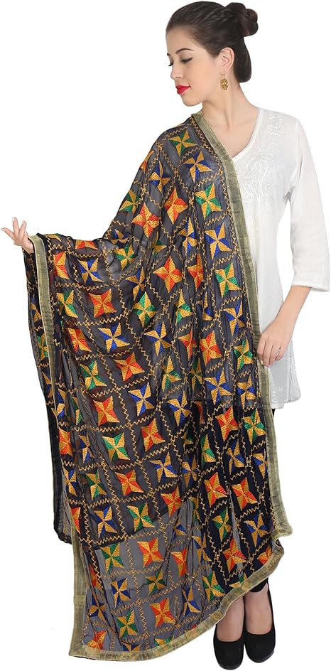Scarf For Indian & Pakistani Weeding Dress Formal Black at Amazon Women ...