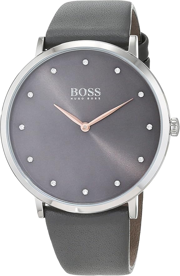 Hugo Boss Damen Datum klassisch Quarz Uhr mit Leder Armband 1502413 ...