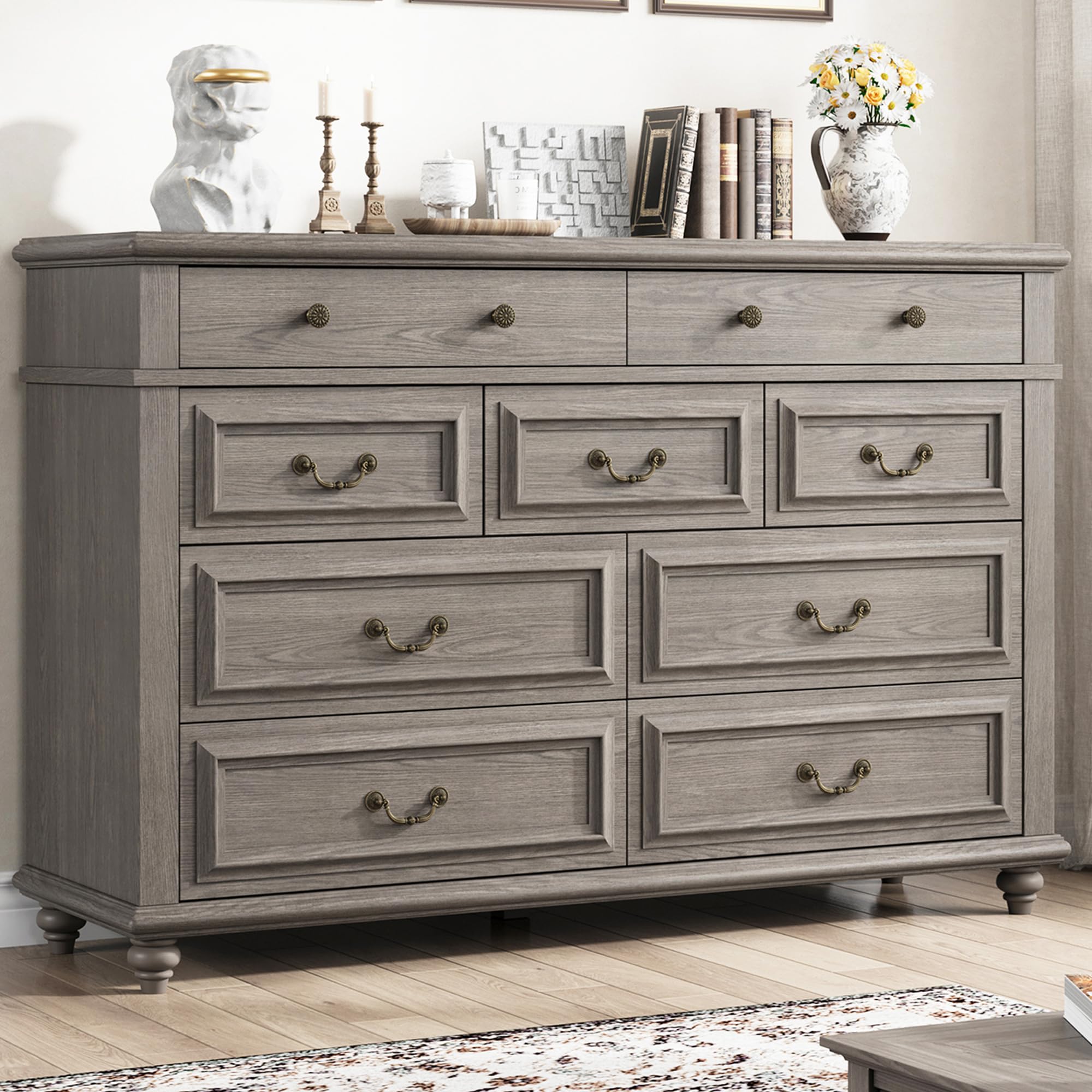 Jocoevol 9 Drawer Dresser for Bedroom, Farmhouse Dresser with Deep ...