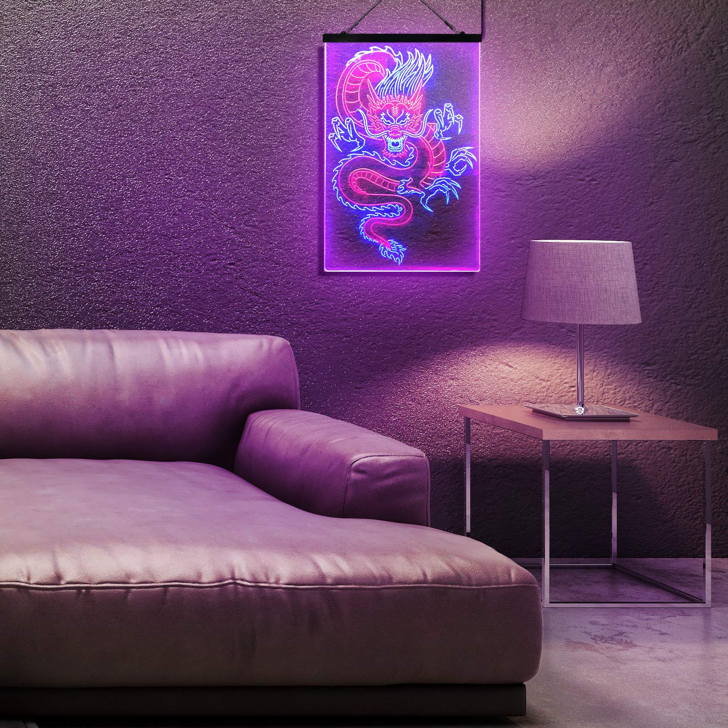 ADVPRO Chinese Dragon Room Display Dual Color LED Neon Sign Red & Blue ...