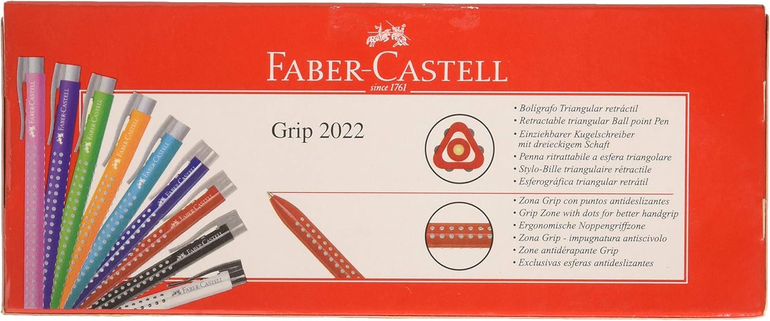 Faber-Castell Grip 2022-m Twist Retractable Ballpoint Pen Triangular ...