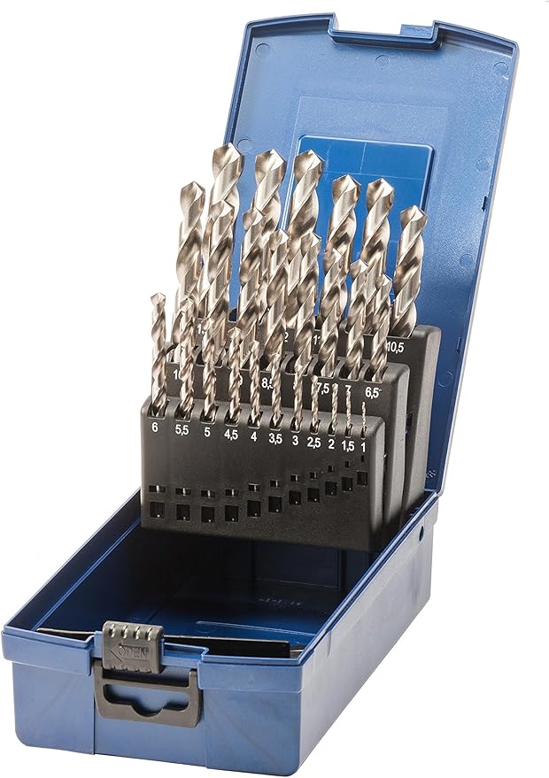 Bohrcraft HSS-G DIN 338 Spiral Drill Bit Set Profi Plus in ABS Box Pack ...