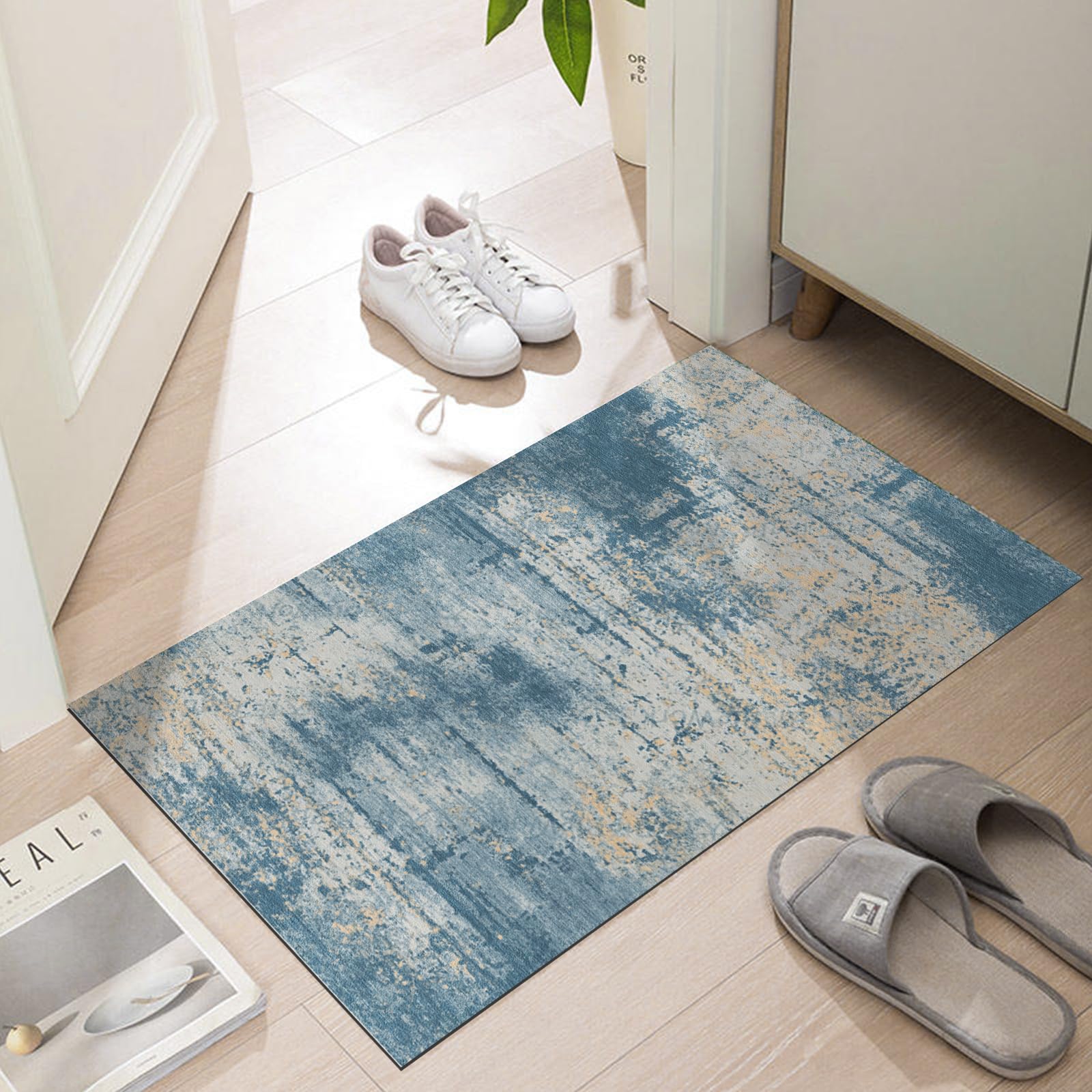 LYGLIGH Thin Door Mats for Inside Entry, 1/10 Inch Ultra Thin Door Mat ...