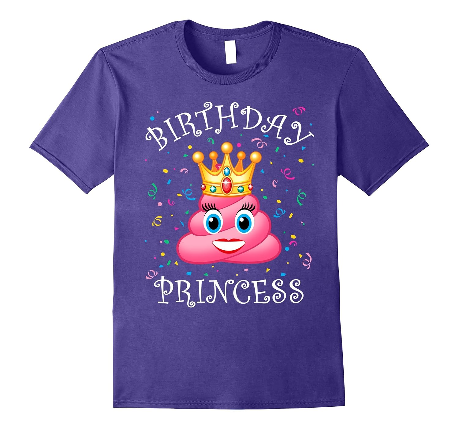 Birthday Princess Poop Emoji T-Shirt