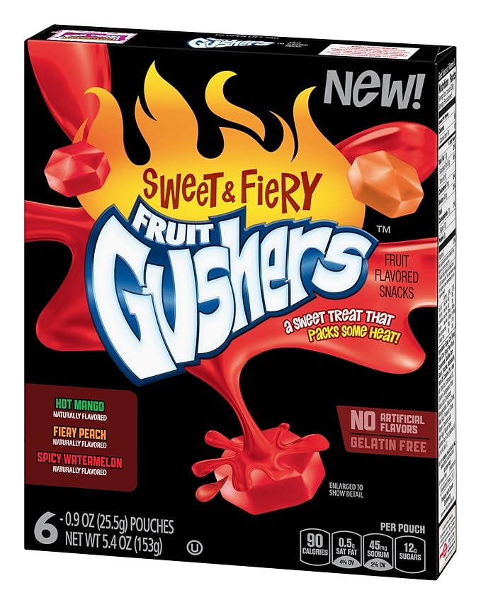 Amazon.com: Gushers Fruit Flavored Snacks Sweet & Fiery, 5.4 Ounce