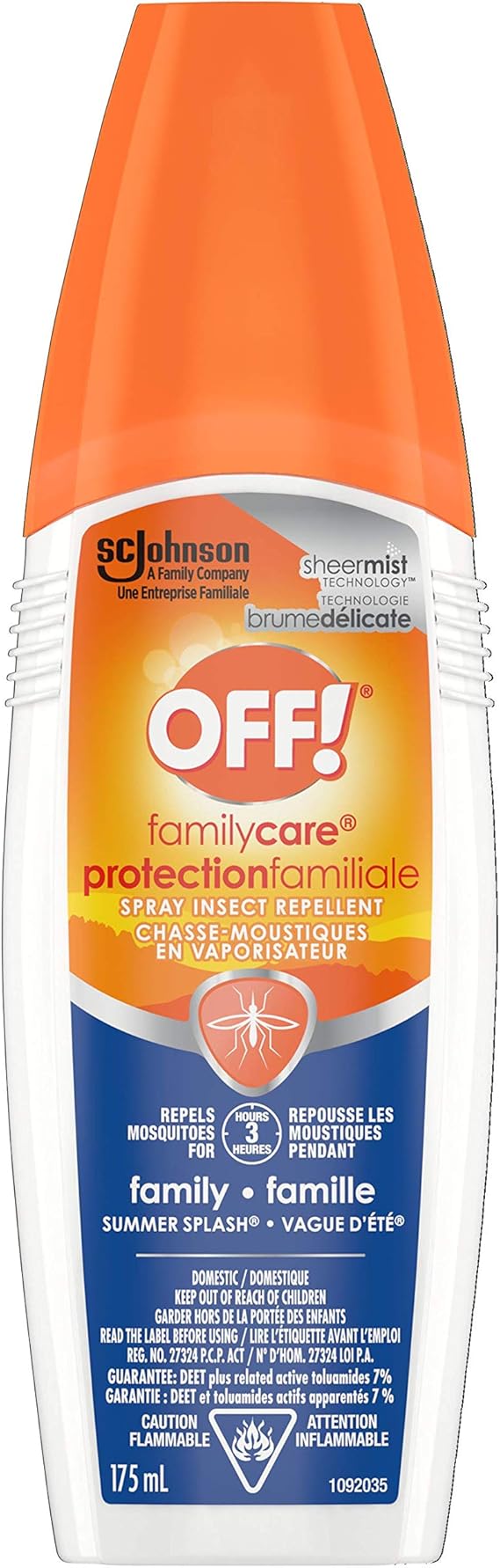 OFF! FamilyCare Spray Insect Repellent - Summer Splash Sport, 175 ml ...