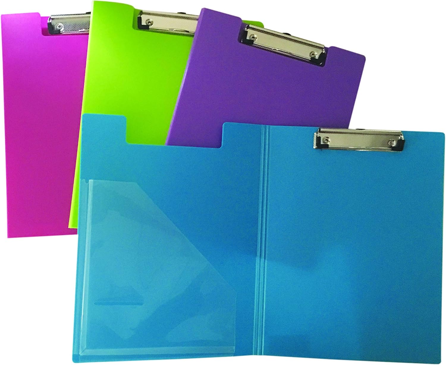 Seco Foldover Clipboard - Pack of 4 Assorted Colours: Amazon.co.uk ...