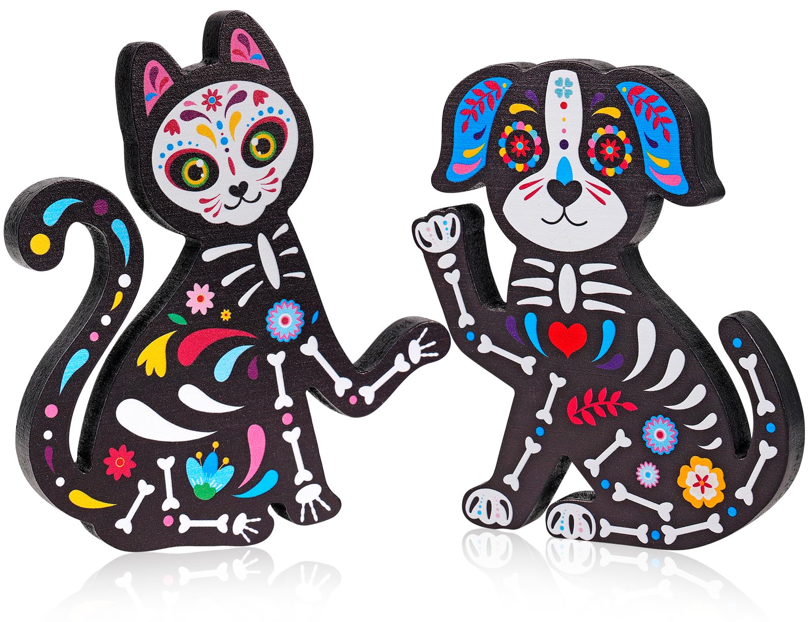Mua HOWAF Day of The Dead Dog Cat Figurines, Dia De Los Muertos Ofrenda ...