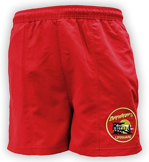 LICENSED BAYWATCH ® RED SWIM SHORTS: Amazon.co.uk: Clothing