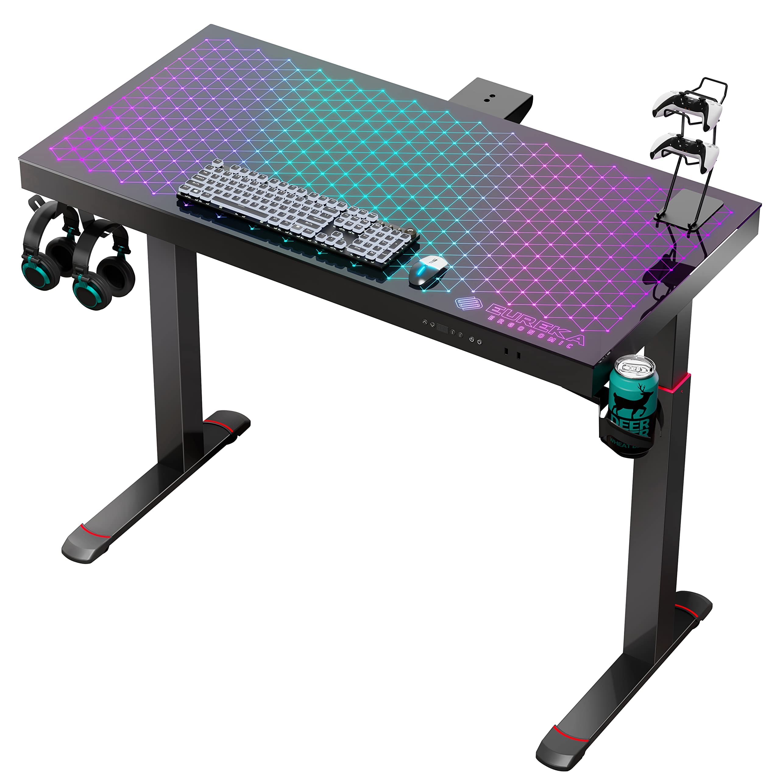 Mua EUREKA ERGONOMIC RGB Glass Gaming Desk, Music Studio Desk, 47 Inch ...