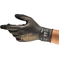 HyFlex 11-939 Cut/Oil Repellent Gloves - Light Weight, Fully Coated, Grip, Size Small (pack of ...