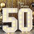 Amazon.com: 4ft Light Up Numbers Marquee 50 Numbers with Lights White ...