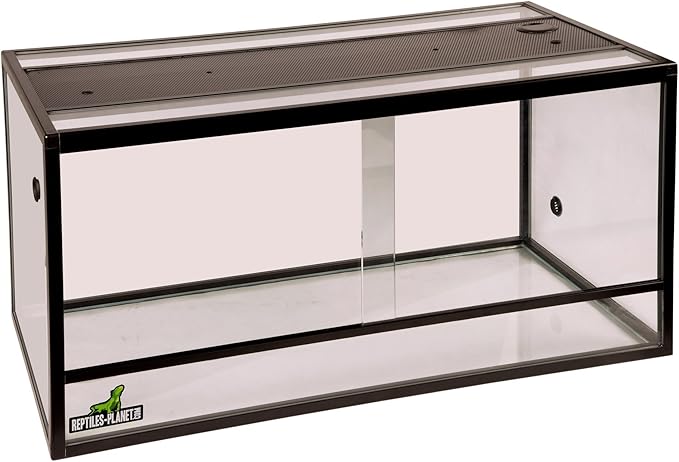 REPTILES PLANET Elégance Terrarium en Aluminium Noir 100x50x50 cm ...