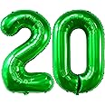Amazon.com: KatchOn, Dark Green 20 Balloons Number - 40 Inch | Green ...