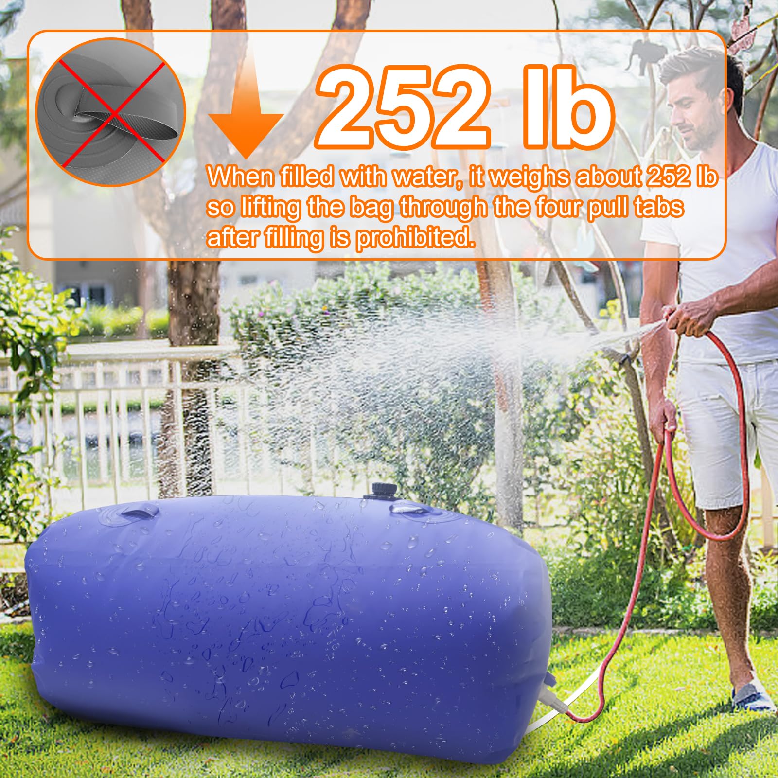 Mua Portable Water Tank, 30gal/110L Collapsible Water Storage Bladder ...