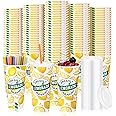 Amazon.com: Meanplan 300 Pieces/100 Sets Lemonade Cups with Lids and ...