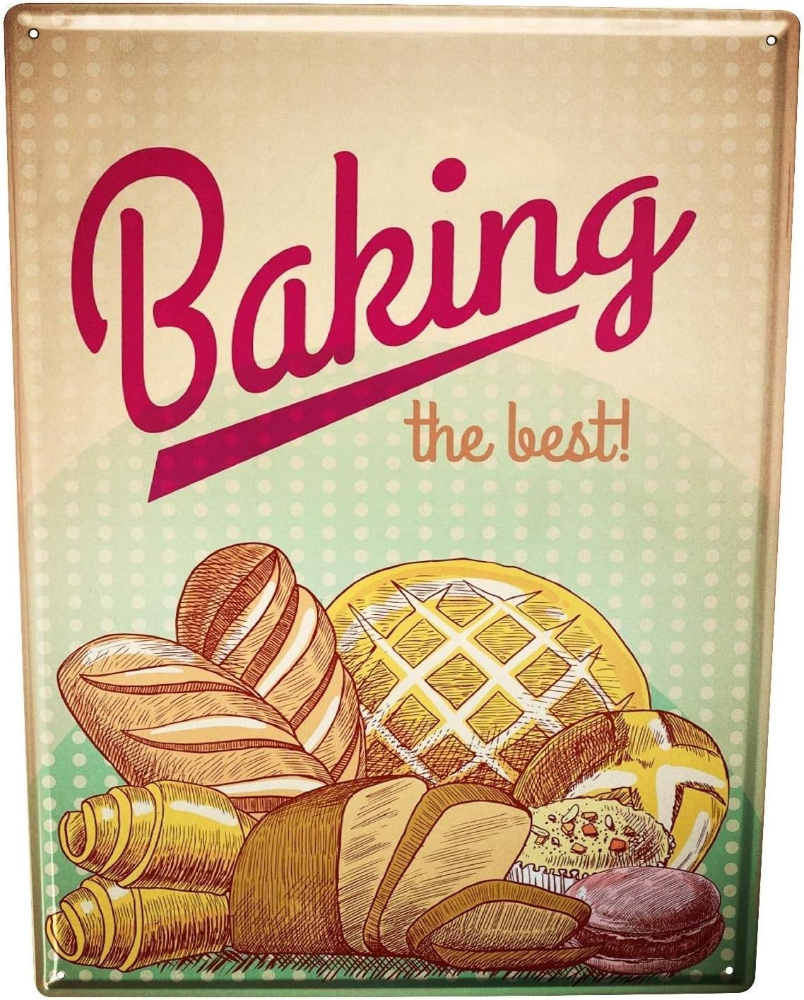Amazon.com: Retro Vintage Tin Sign 12x16inches Professional Bake ...