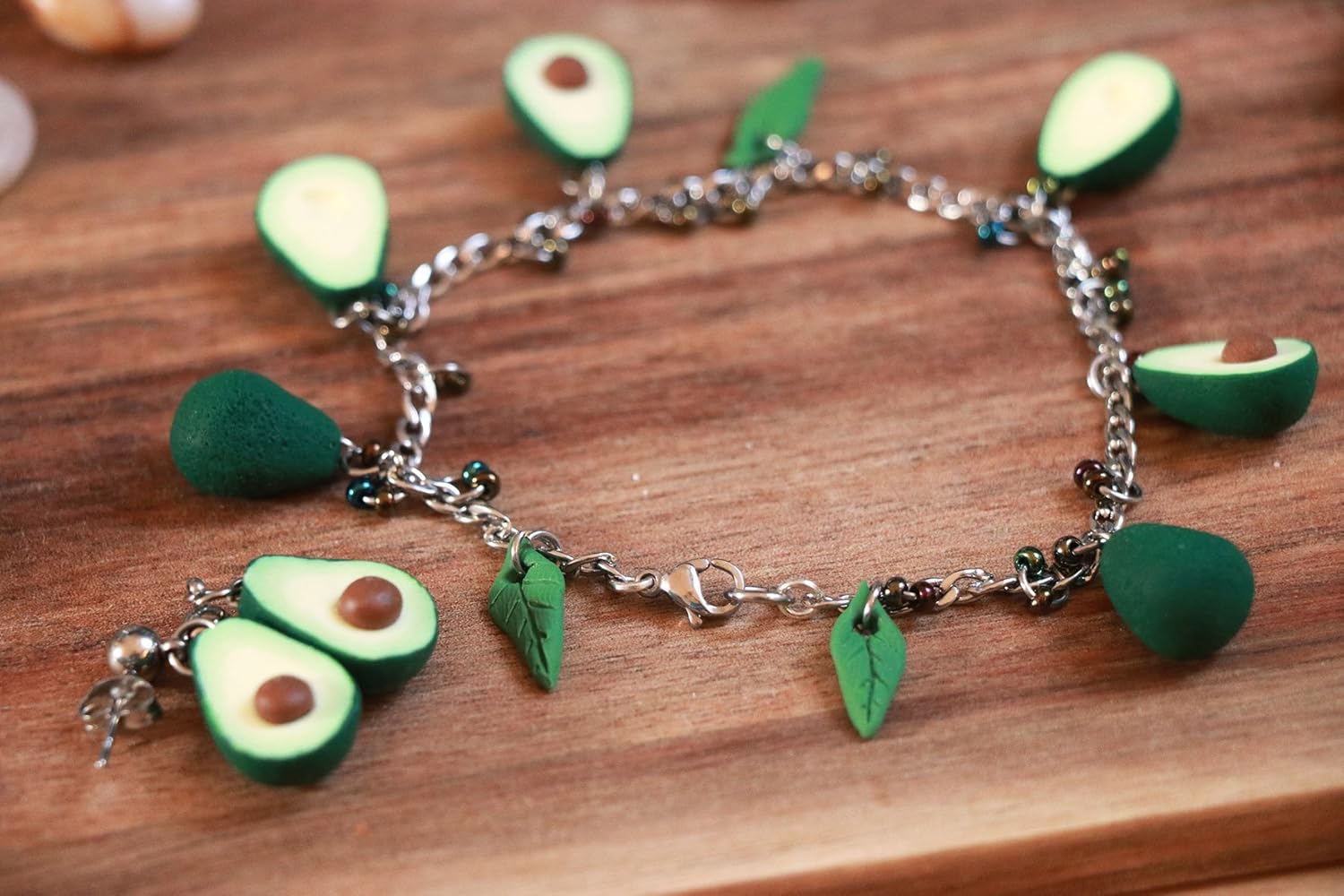 Amazon.com: Avocado Jewelry Lot - avocado bracelet, avocado necklace ...