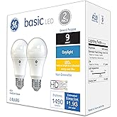 GE Basic LED Light Bulbs, 75 Watt, Daylight, A19 (2 Pack) - Amazon.com