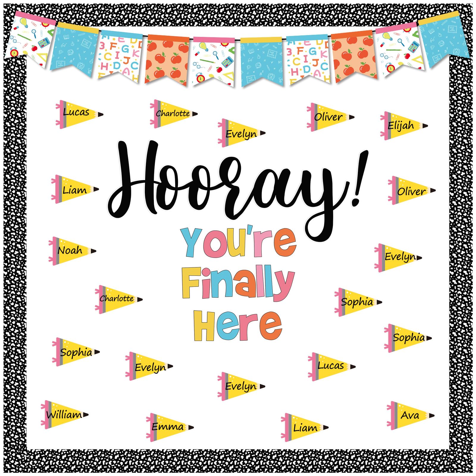 Marspark 76 PC Back to School Bulletin Board Hooray! You're Finally ...