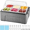 Amazon.com: Tragaomx Cold Food Buffet Ice Serving Tray Cooled Condiment ...