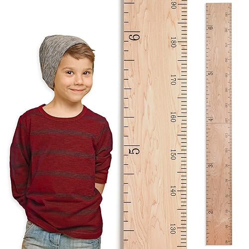 HEADWATERS STUDIO Wooden Growth Chart for Wall - Size Height Chart for ...