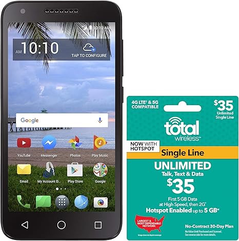 Amazon.com: Total Wireless TCL LX 4G LTE Prepaid Smartphone with $35 ...