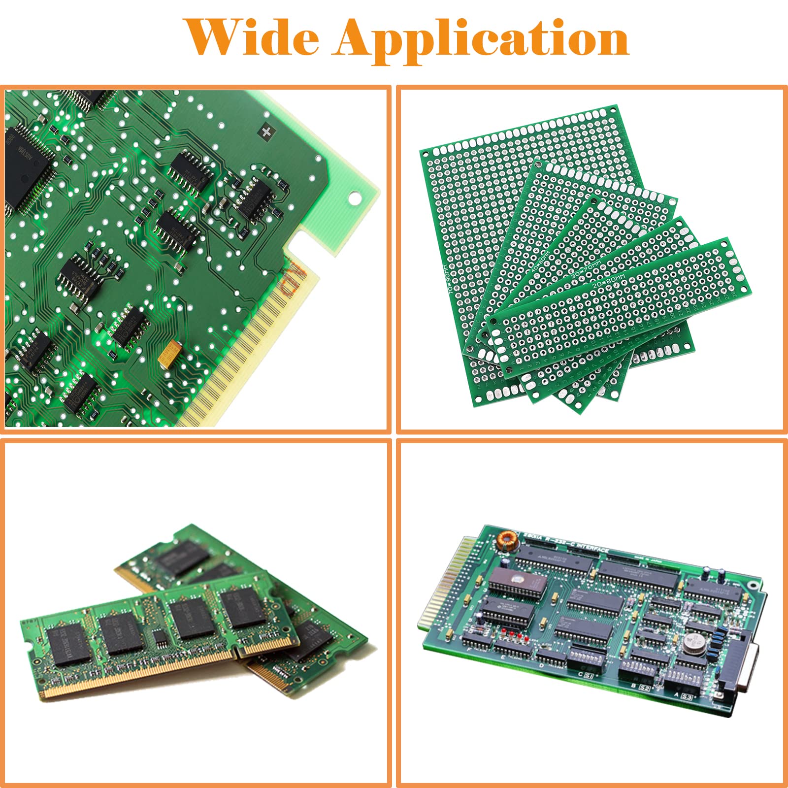 Mua 82 Piece Double Sided PCB Board Kit with 5 Sizes,40Pin 2.54mm Male ...