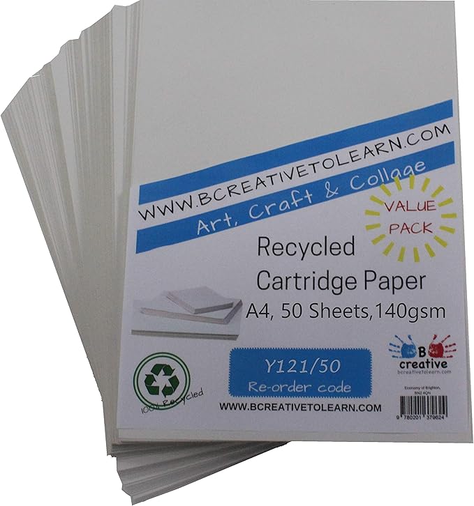 100% Eco Recycled Art A4 Cartridge Paper White Great Art Paper 140gsm ...