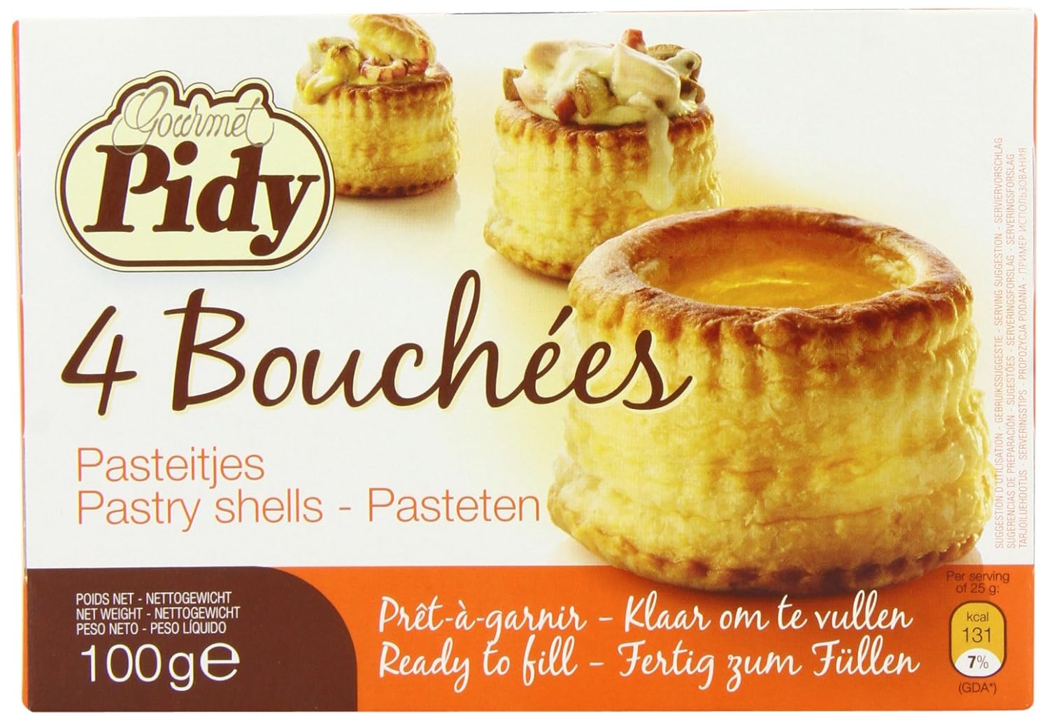 Amazon.com : Pidy Bouchees - Round Pastry Shells, 4-Count Boxes 48 ...