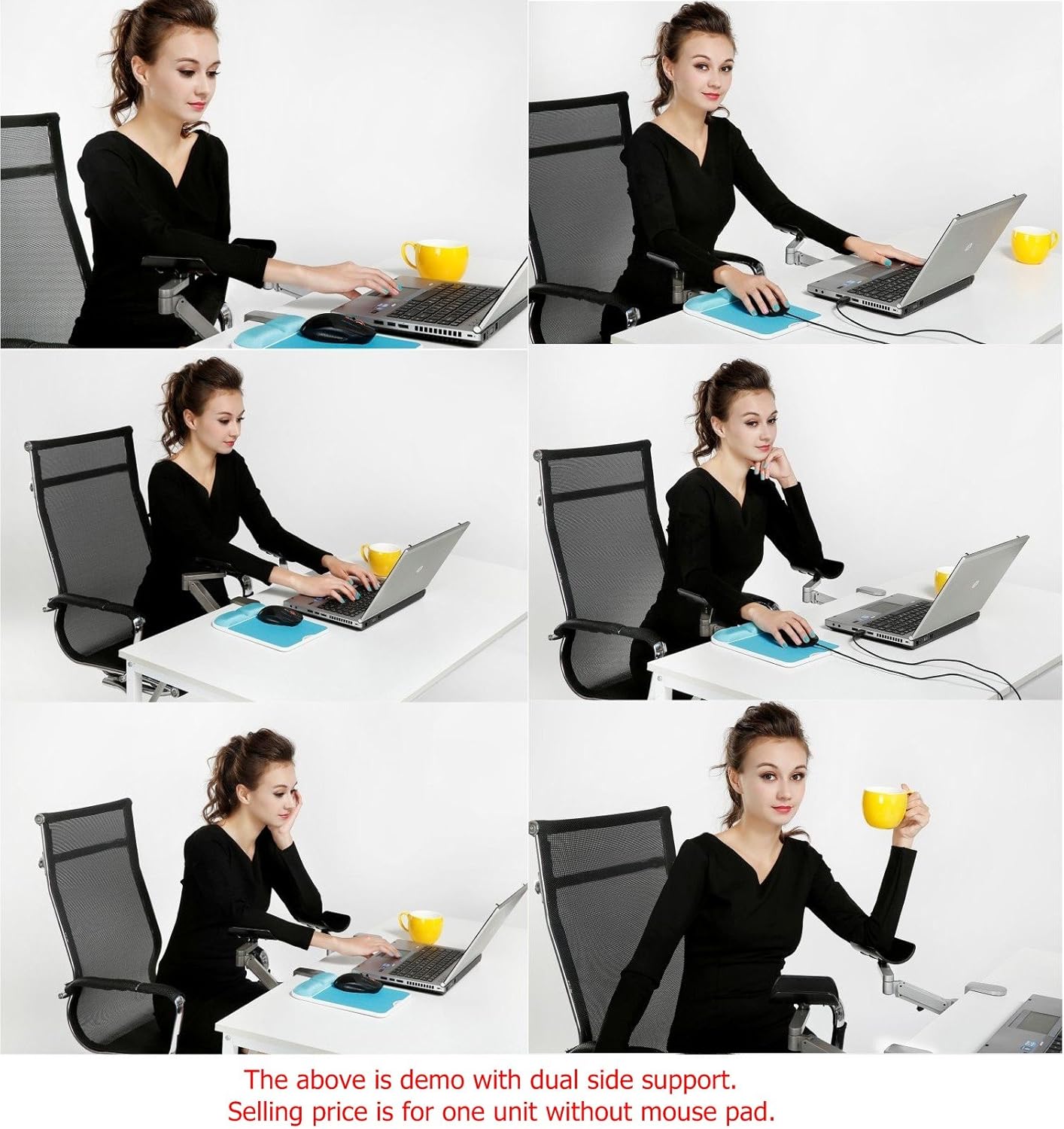 YANGHX Newest Design Ergonomic Articulating Computer Laptop Arm Support ...