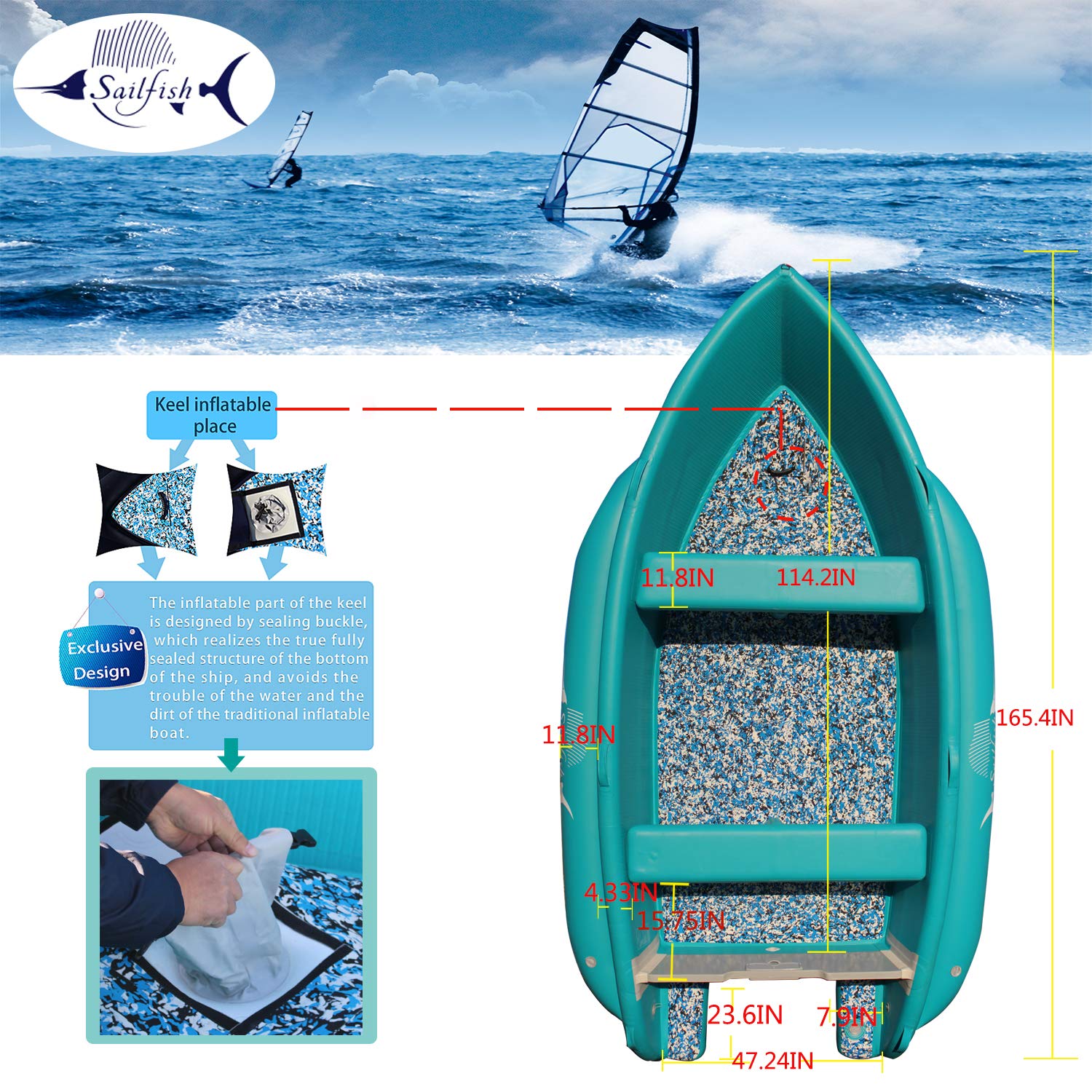 Mua Sailfish Inflatable Boat Full Inflatable Structural Boat Rubber ...