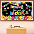 Amazon.com: ojustbeok Summer Reading Flower Bulletin Board Decorations ...