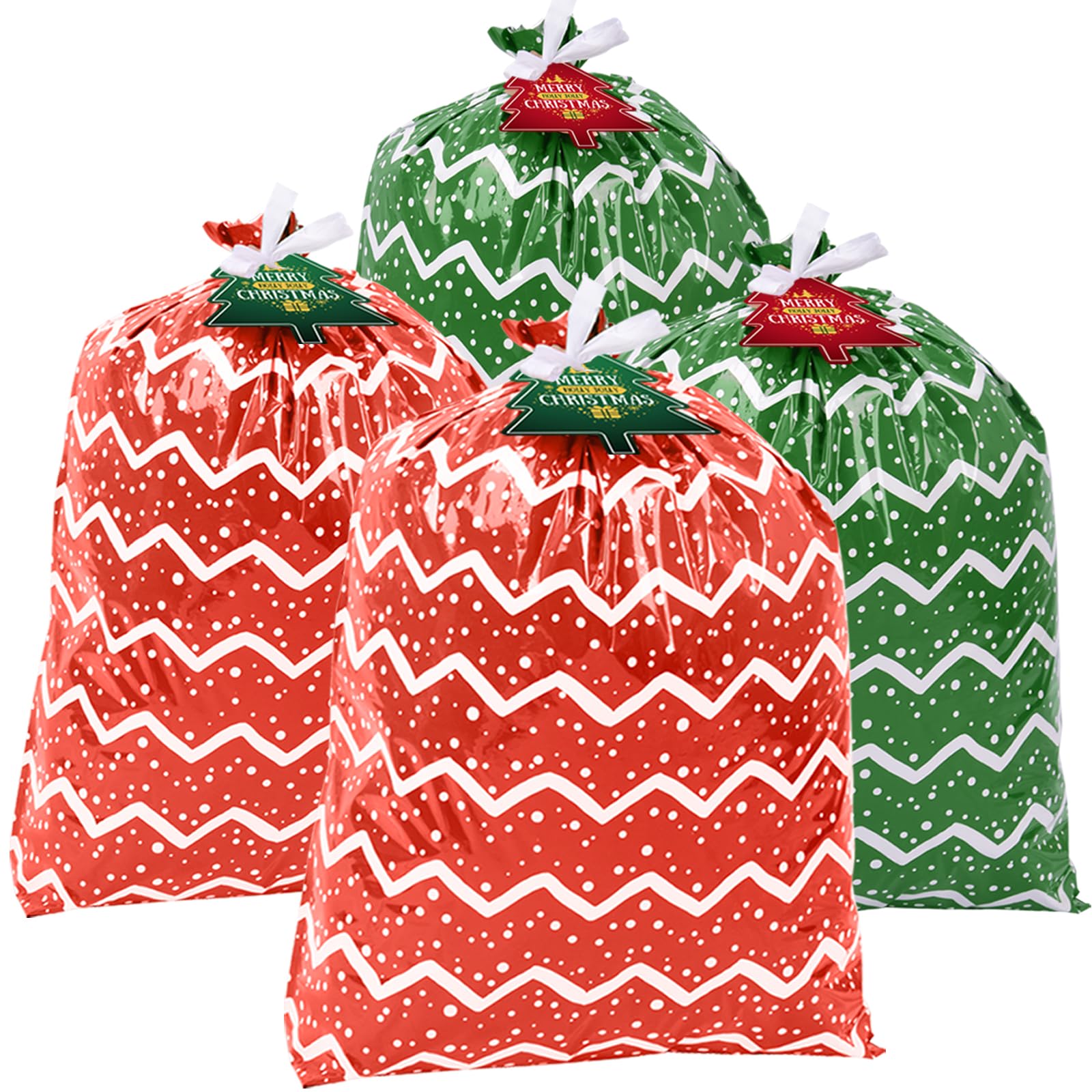 Large Christmas Gift Bags, Set of 4 44"x36" Jumbo Christmas Wrapping ...