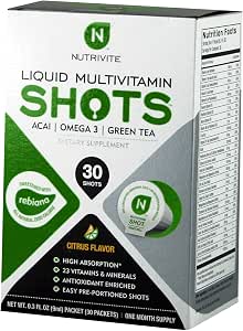 Amazon.com: NutriVite Citrus Flavor Liquid Multivitamin Shots, 0.3 ...