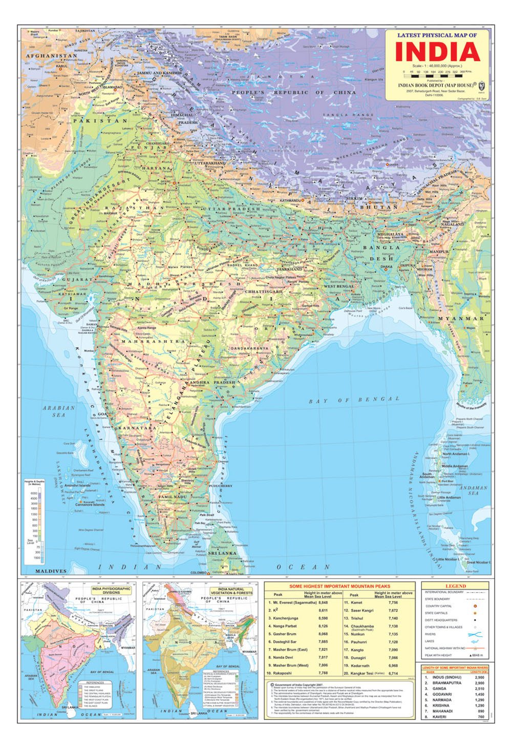Buy IBD Latest Physical Map Of India Pre School Double Side Laminated 