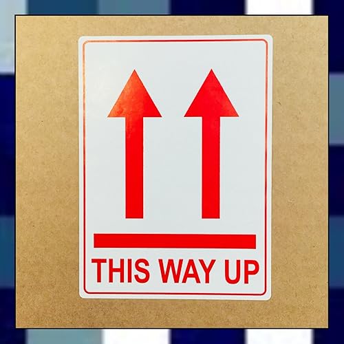 50 x This Way up Box labels for shipping. Parcel stickers 4 x 6 inch ...