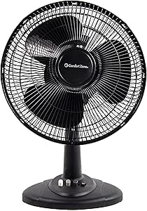 Amazon.com: Comfort Zone CZ121BK, Black Oscillating Table Portable, 3 ...