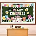 Amazon.com : 98 Pcs Spring Flowers Bulletin Board Decorations Plant ...
