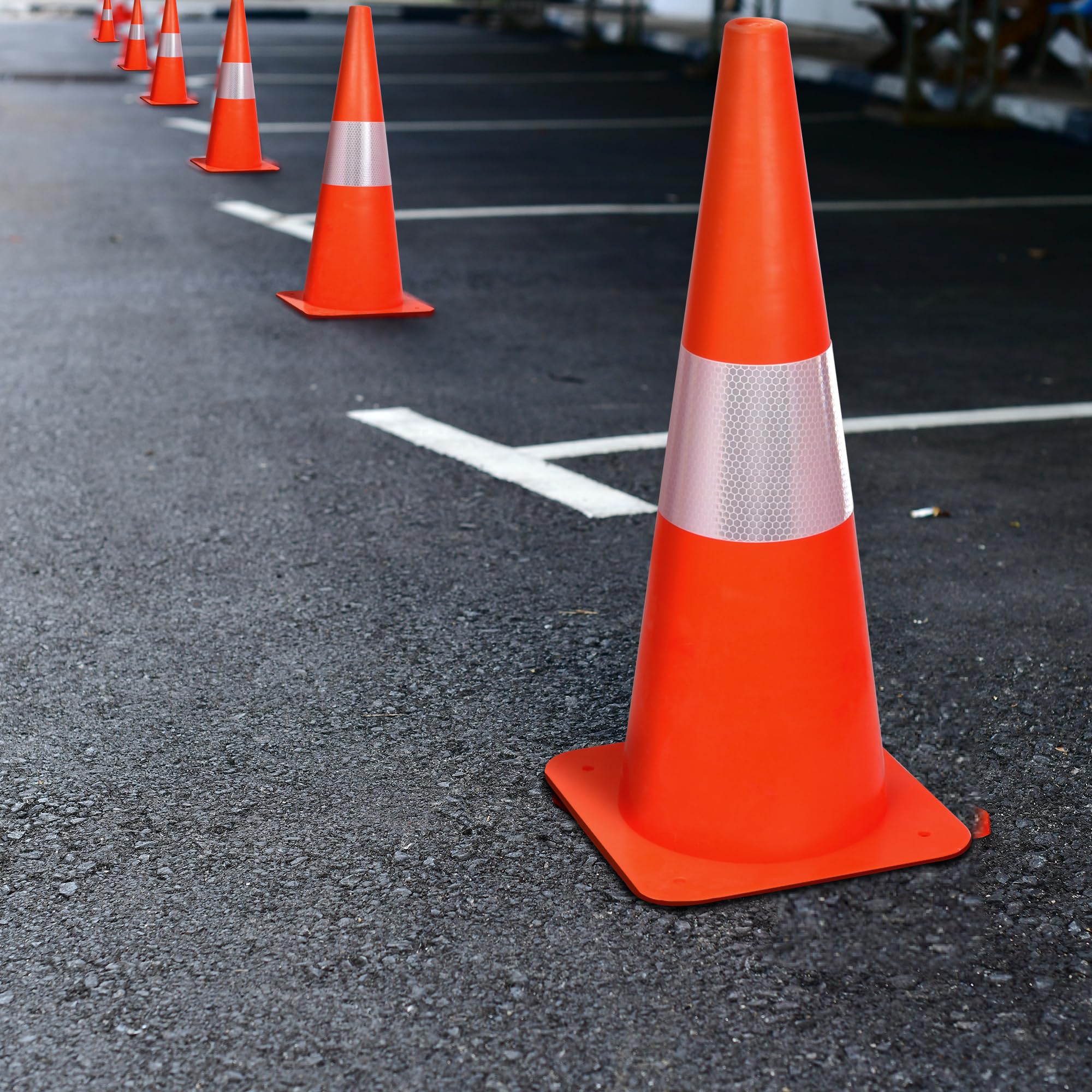 Mua 18 Inch Traffic Safety Cones with Reflective Collars,Orange Hazard ...