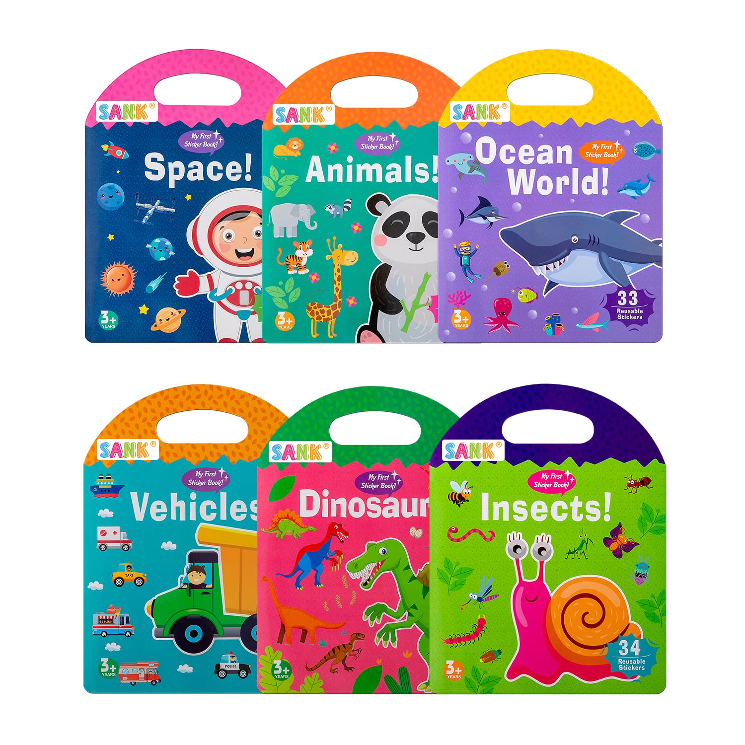 Sank Portable Jelly Quiet Book, Toddler Busy Book, 6 Themes Preschool ...