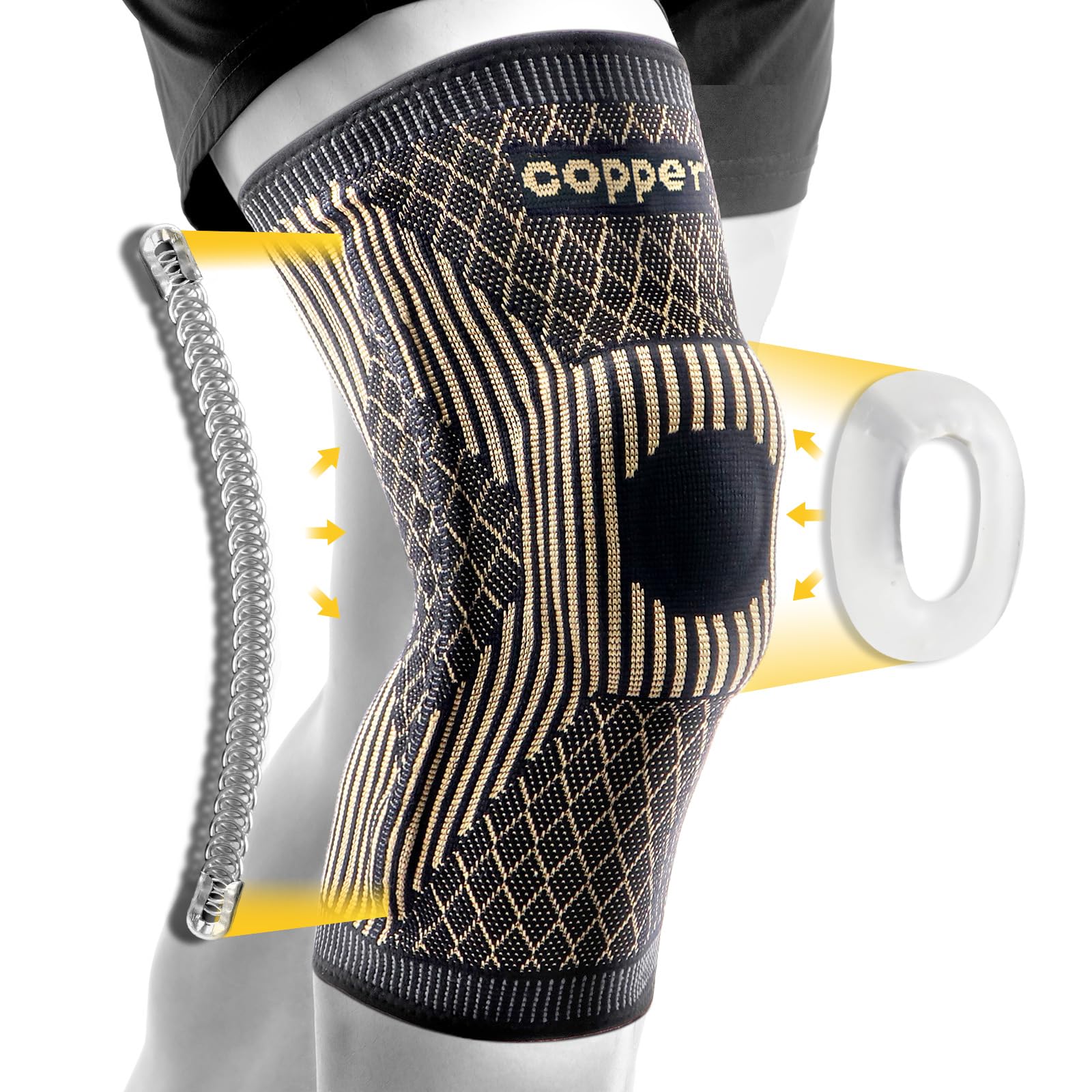 Copper Knee Brace for Women Arthritis Pain Copper Knee Sleeves for Men ...