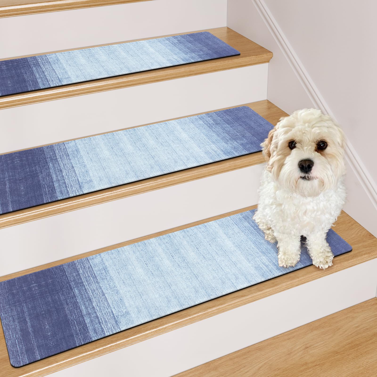 OJIA Stair Treads for Wooden Steps Indoor Washable Stair Carpet Non ...