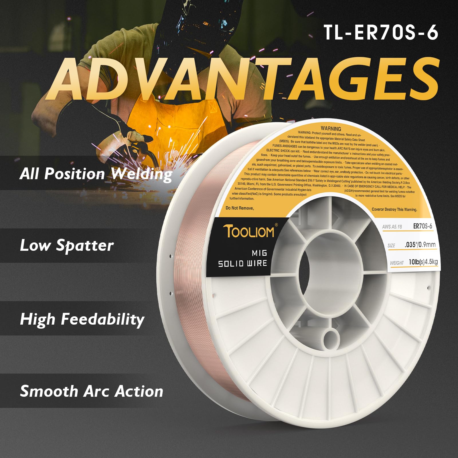 Mua TOOLIOM ER70S-6 .035"(0.9 mm) Mild Steel MIG Solid Welding Wire on ...